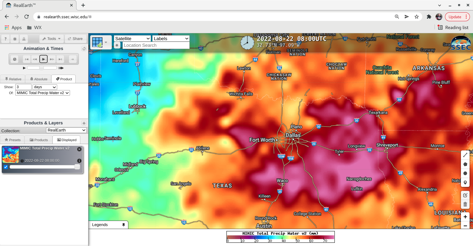 Heavy Rainfall And Flash Flooding Across North Texas CIMSS Satellite
